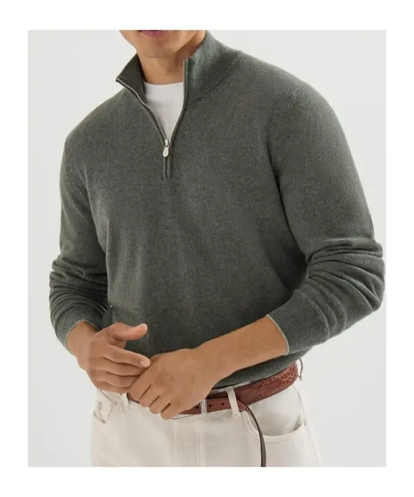 Brunello Cucinelli Cashmere Sweater With Half-zip