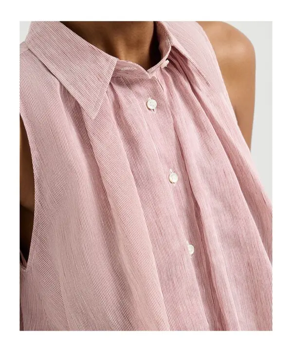 Brunello Cucinelli Striped Sleeveless Shirt
