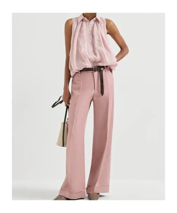 Brunello Cucinelli Striped Sleeveless Shirt