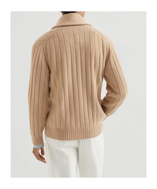 Brunello Cucinelli Cashmere Ribbed Cardigan