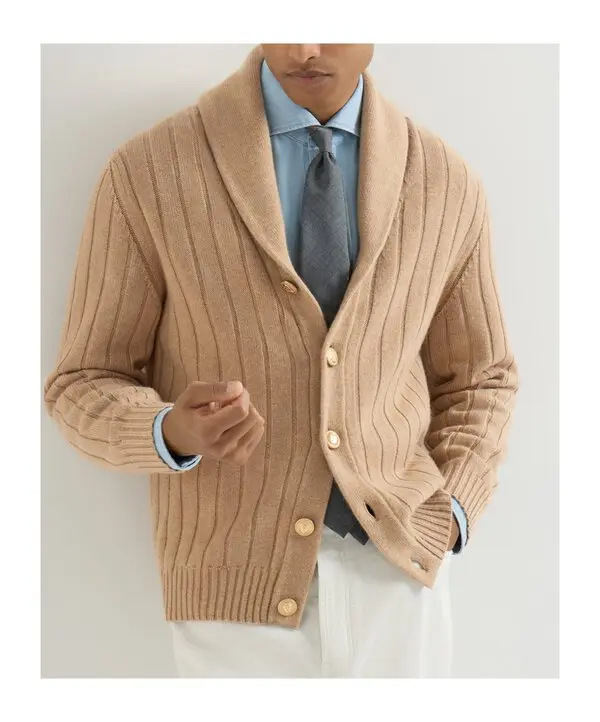 Brunello Cucinelli Cashmere Ribbed Cardigan
