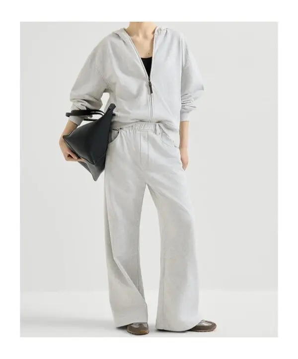 Brunello Cucinelli Cotton Smooth French-terry Topwear With Shiny Zipper-pull