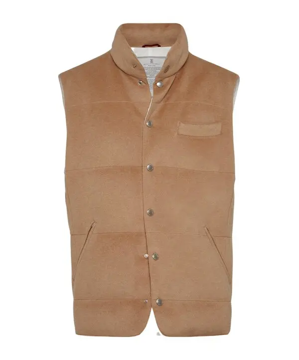 Brunello Cucinelli Sleeveless Down Vest - Beige
