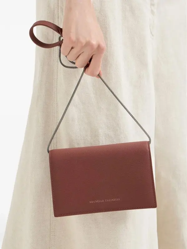 Brunello Cucinelli Leather Chain Wallet