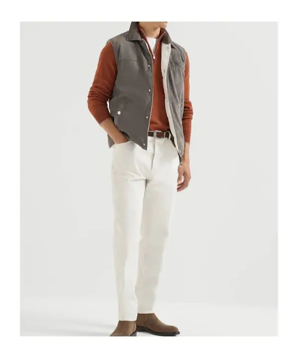 Brunello Cucinelli Mouliné Cashmere Sweater With Half Zip