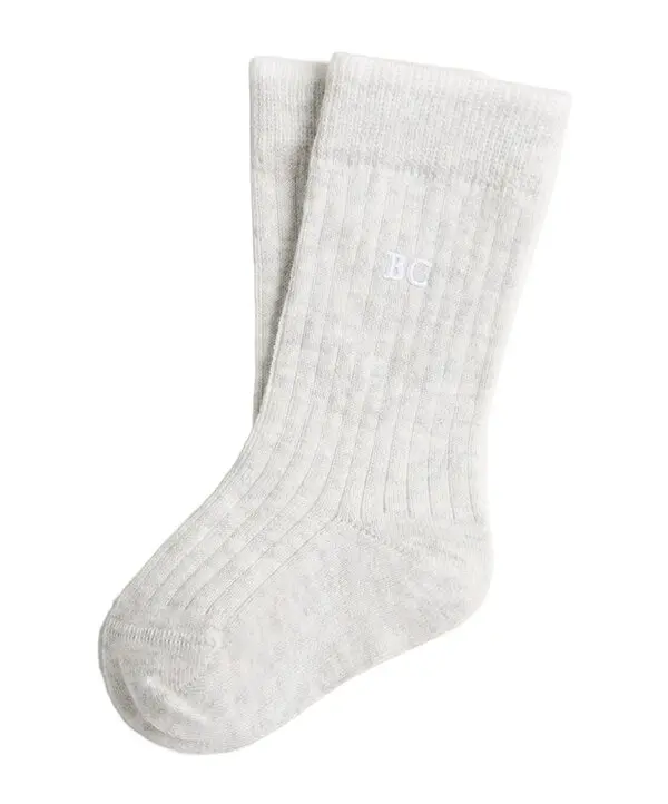 Brunello Cucinelli Ribbed Socks - Light Gray
