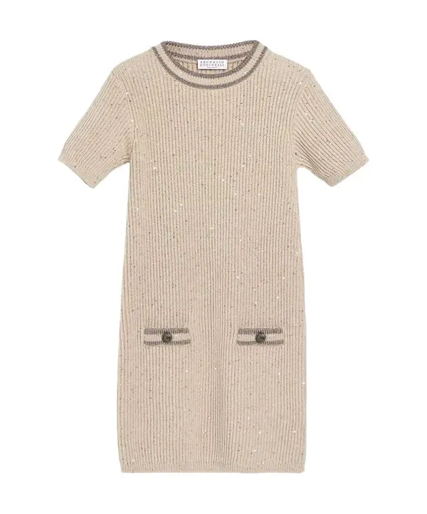 Brunello Cucinelli Cotton Diamond Yarn Rib-knit Dress