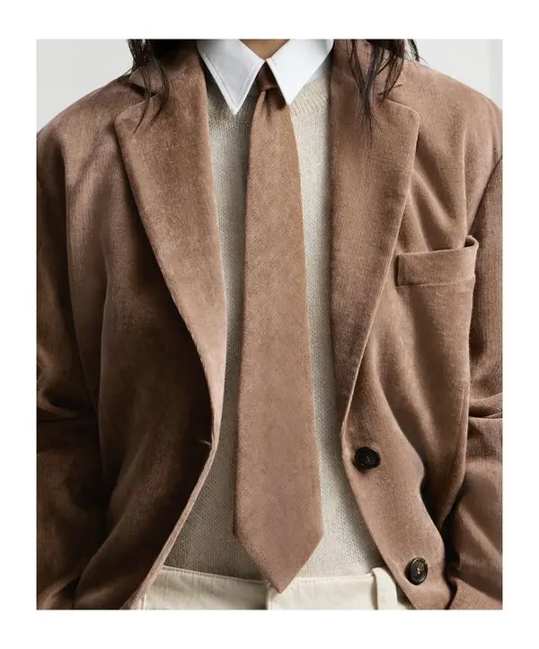 Brunello Cucinelli Corduroy Tie - Brown