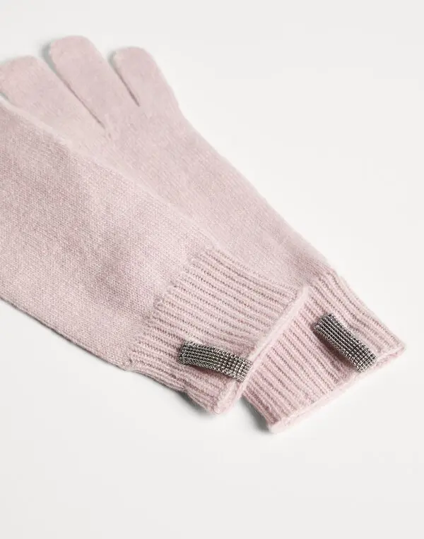 Brunello Cucinelli Embellished-tab Gloves