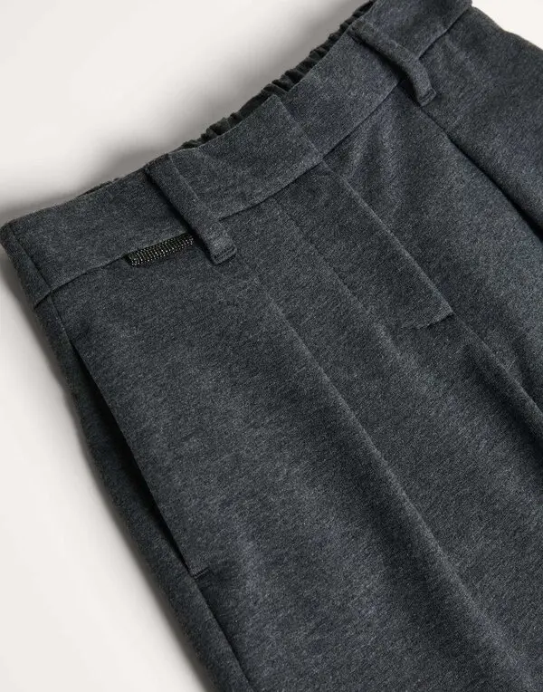 Brunello Cucinelli Pleated Jersey Trousers