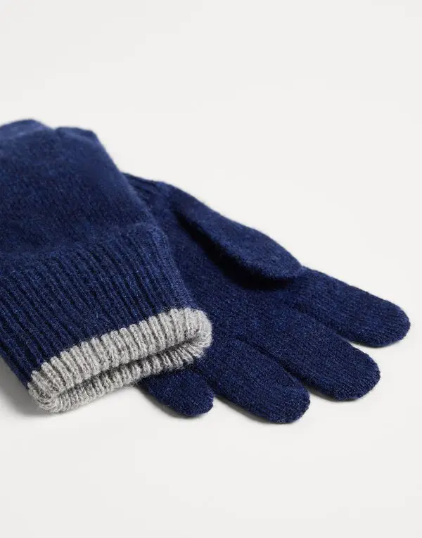 Brunello Cucinelli Cashmere Ribbed Cuff Gloves