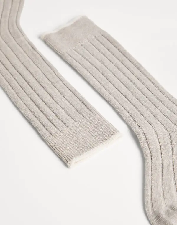 Brunello Cucinelli Ribbed Cashmere Socks
