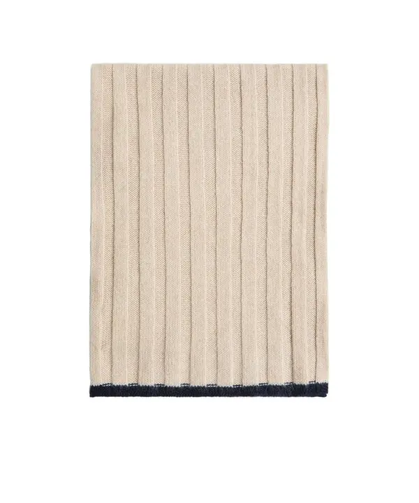 Brunello Cucinelli Ribbed Cashmere Scarf