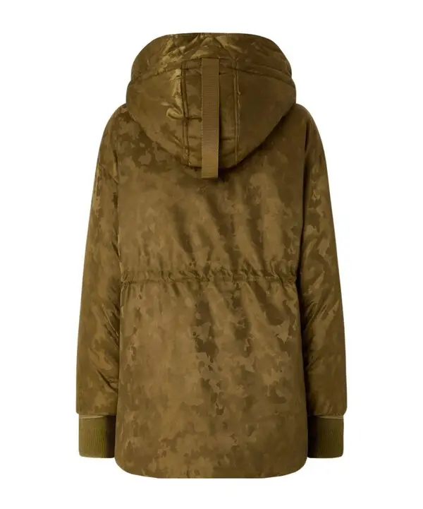 Pinko Camouflage-print Hooded Down Coat