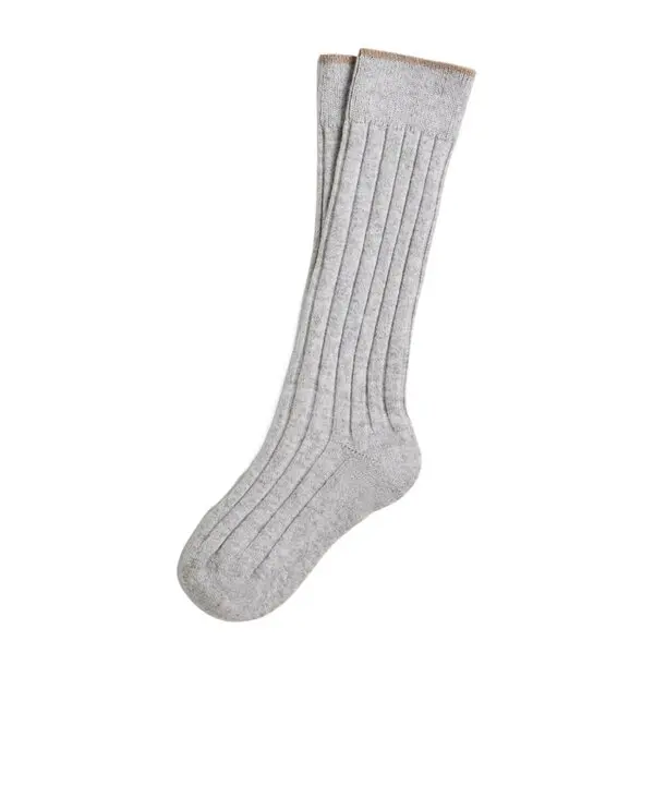 Brunello Cucinelli Ribbed Knit Calf-length Socks