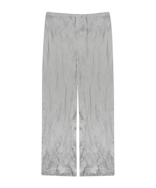 ALYSI Crinkled Wide-leg Pants - Grey