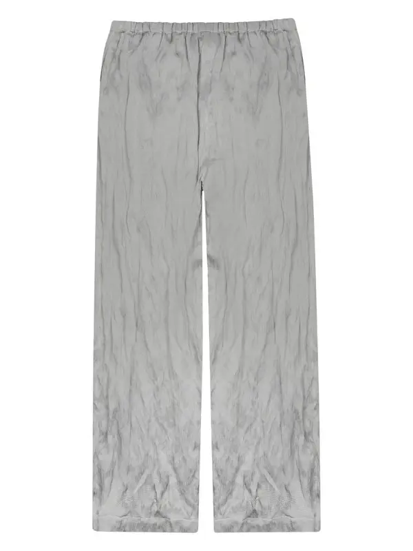 ALYSI Crinkled Wide-leg Pants - Grey