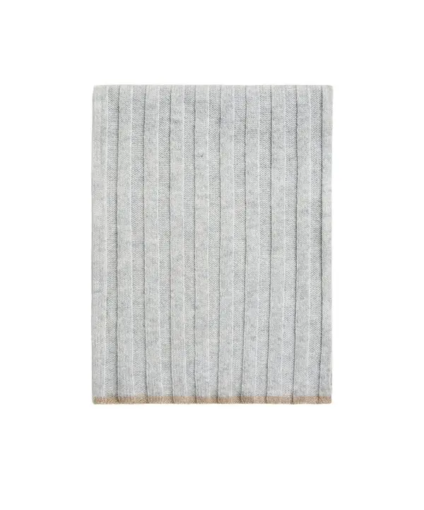 Brunello Cucinelli Cashmere Knit Scarf - Grey