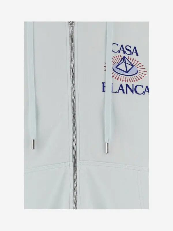Casablanca Graphic Zip-up Hoodie