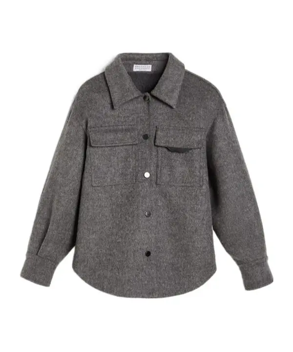 Brunello Cucinelli Pocket-detail Wool Over Shirt