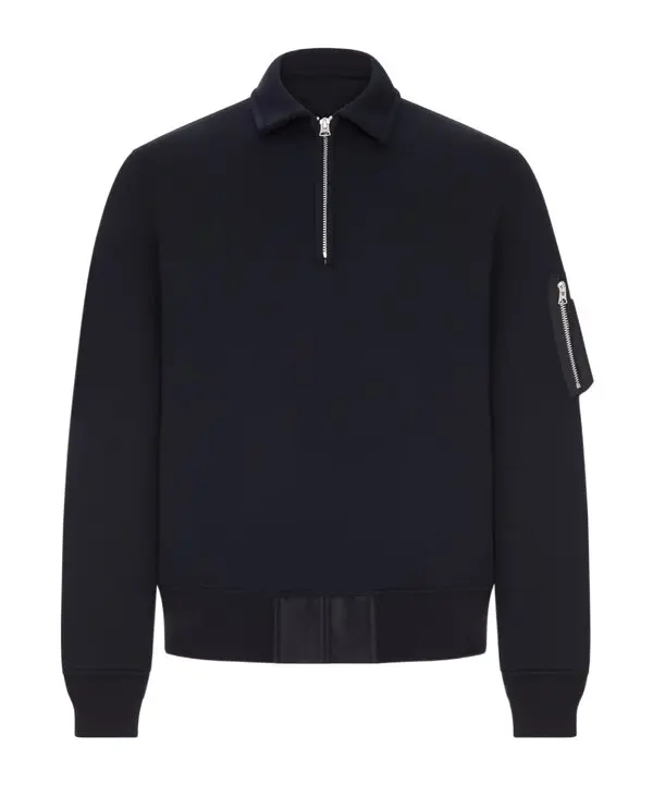 Sacai Long-sleeved Half-zip Sweatshirt