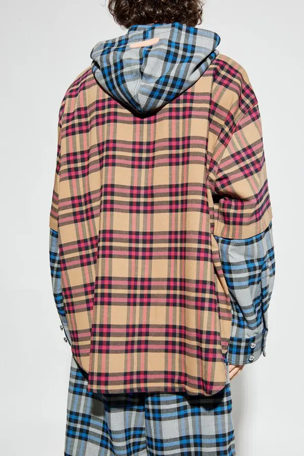 PDFCHANNEL Loose Hooded Shirt