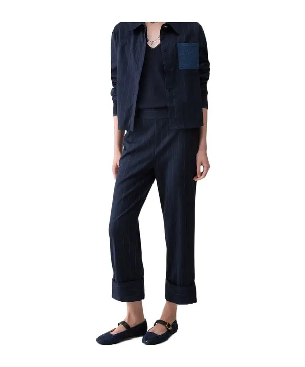 Liu Jo Pinstripe Cigarette Trousers