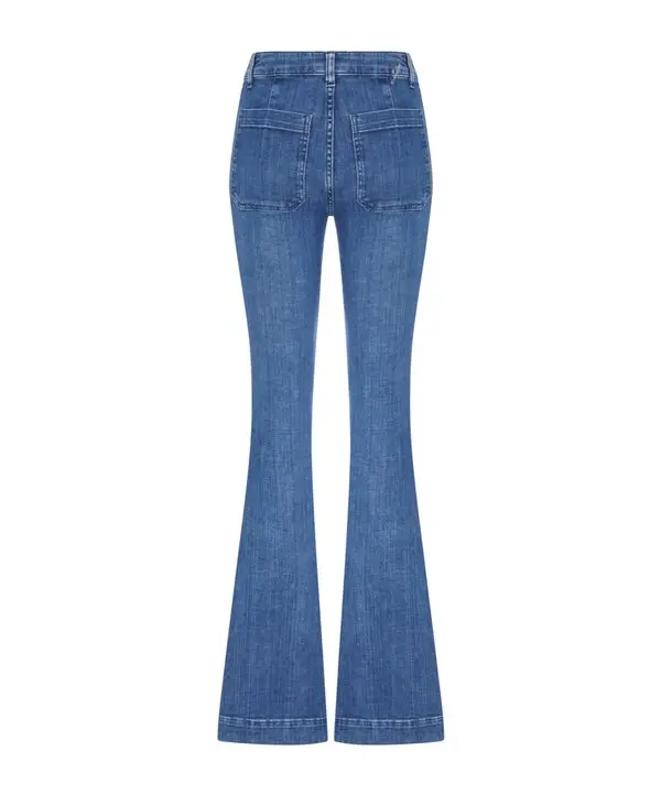 THE SEAFARER Belt-loop Flare Jeans - Blue