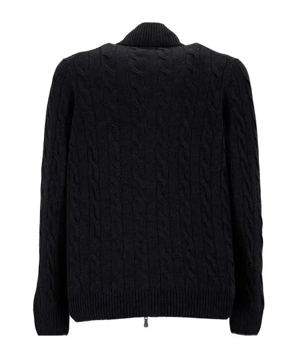 GRAN SASSO Long-sleeve Cable Knit Cardigan