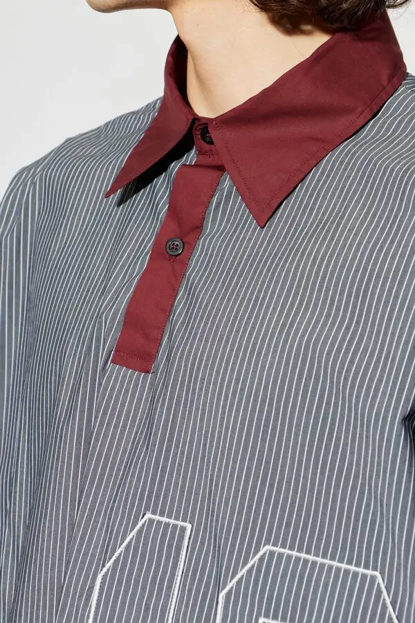 PDFCHANNEL Striped Embroidered Polo Shirt
