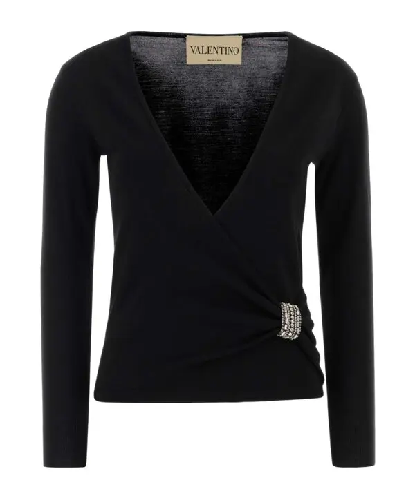 Valentino Garavani Long-sleeved Knitwear - Black
