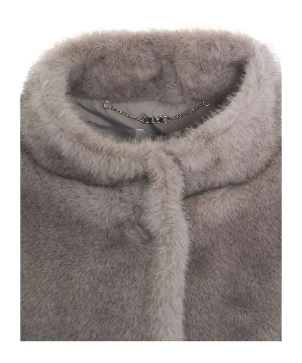 Liu Jo Long Sleeve Faux Fur Coat
