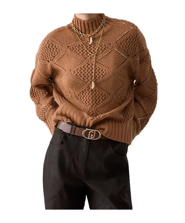 Liu Jo Turtleneck With Beads And Openwork