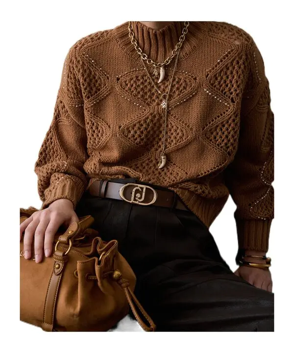 Liu Jo Turtleneck With Beads And Openwork