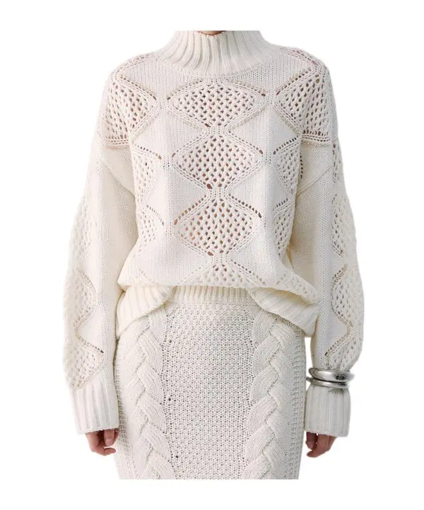 Liu Jo Turtleneck With Beads And Openwork