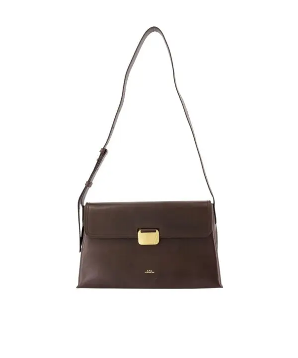 A.p.c. Flap Shoulder Bag - Brown