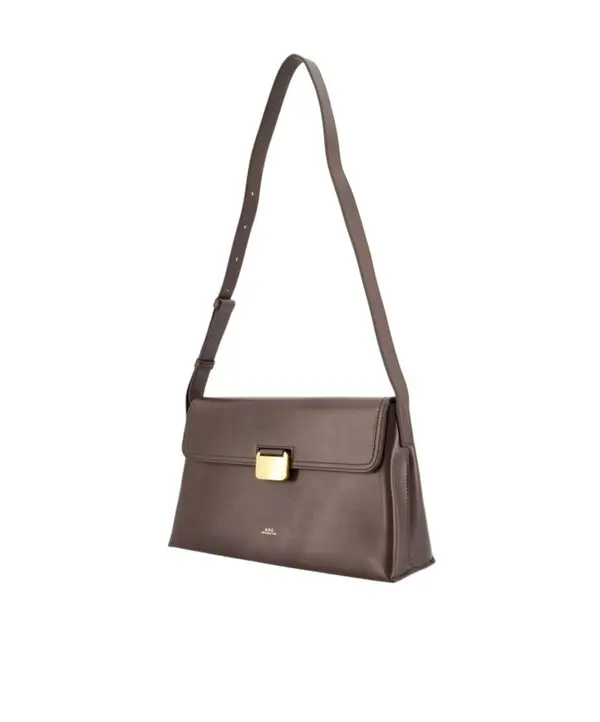 A.p.c. Flap Shoulder Bag - Brown