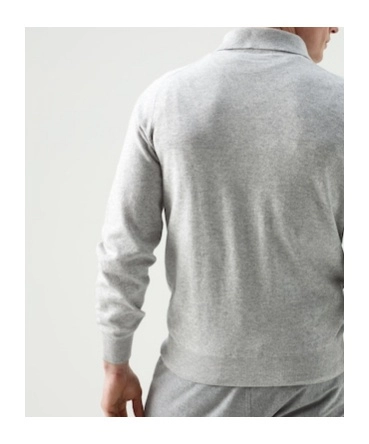 Brunello Cucinelli Cashmere Knit Polo Shirt - Gray