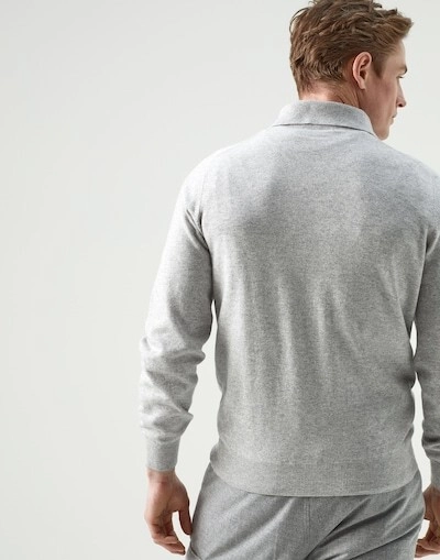 Brunello Cucinelli Long-sleeve Cashmere Polo Shirt