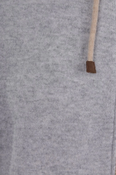 Brunello Cucinelli Cashmere Zip Up Hooded Jacket - Gray