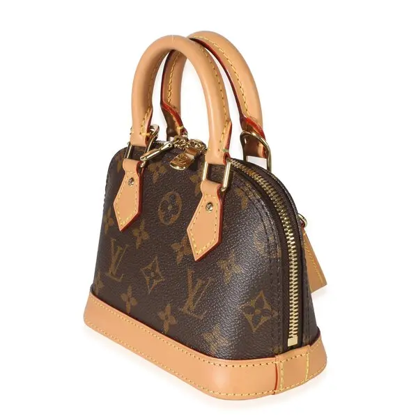 LOUIS VUITTON Monogram Canvas Nano Alma Handbag
