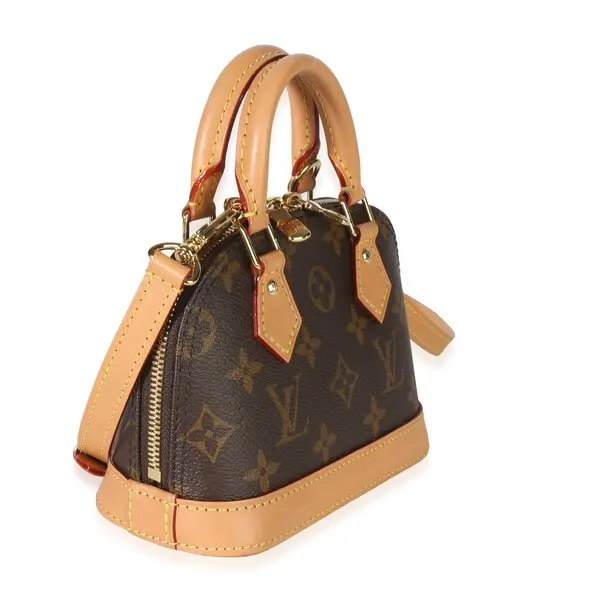 LOUIS VUITTON Monogram Canvas Nano Alma Handbag