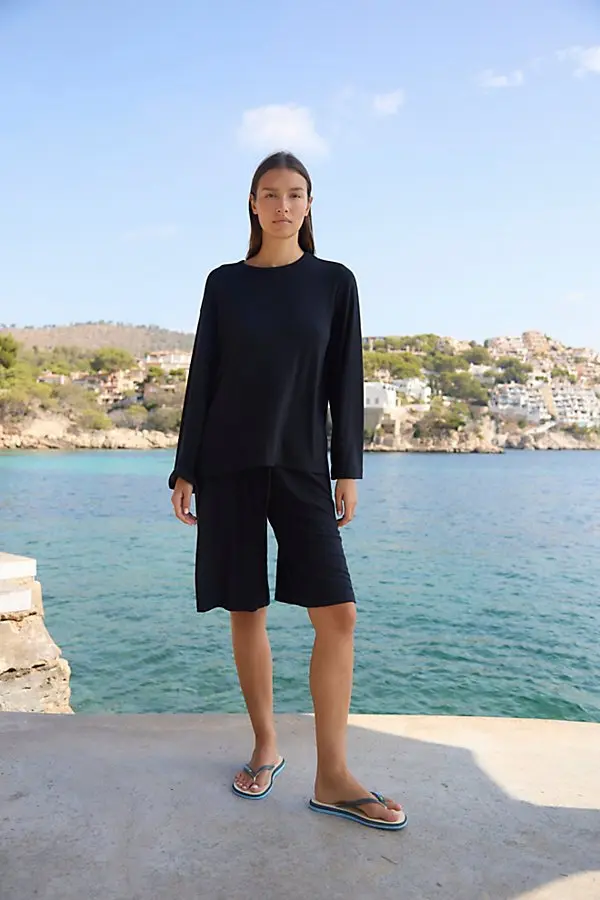 Free People Good Feels Harley Short Set - Black