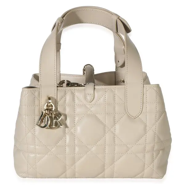 Dior Powder Macrocannage Calfskin Toujours Tote - Beige