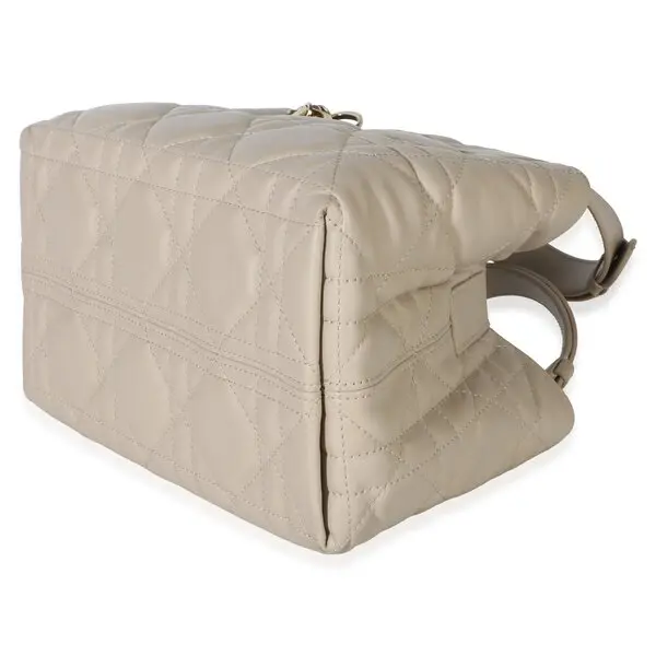 Dior Powder Macrocannage Calfskin Toujours Tote - Beige