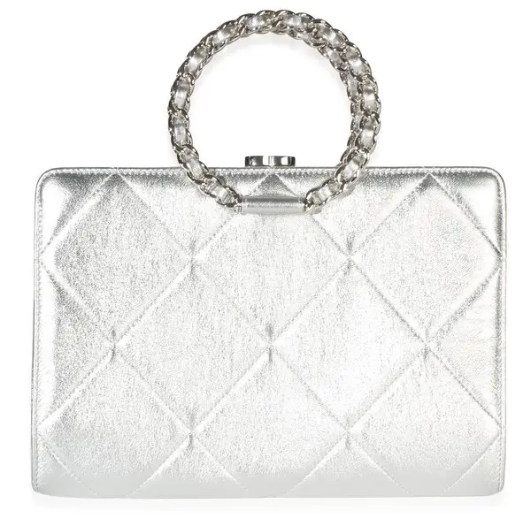 Chanel Quilted Crumpled Lambskin In The Loop Clutch