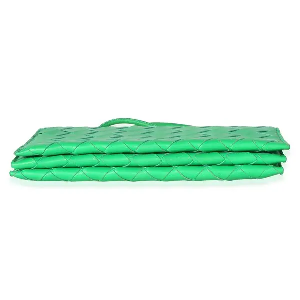 Bottega Veneta Parakeet Intrecciato Nappa Wallet On Strap - Green