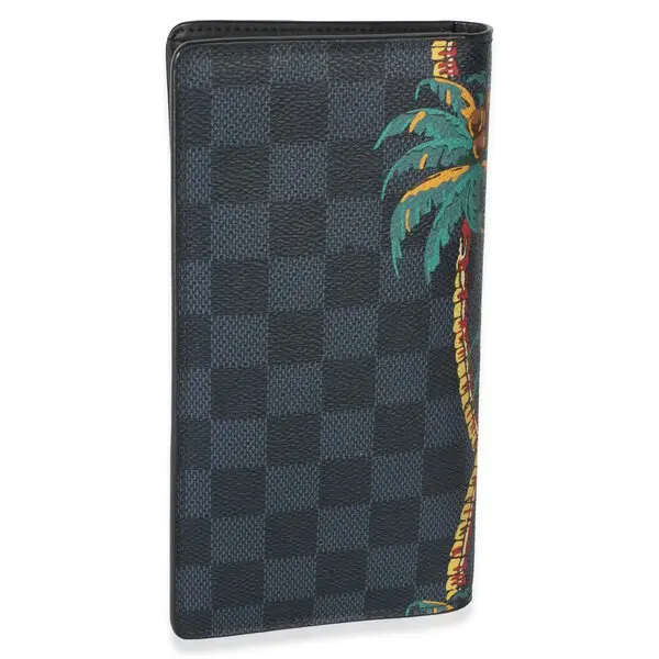 LOUIS VUITTON Damier Graphite Cobalt Canvas Jungle Brazza Wallet