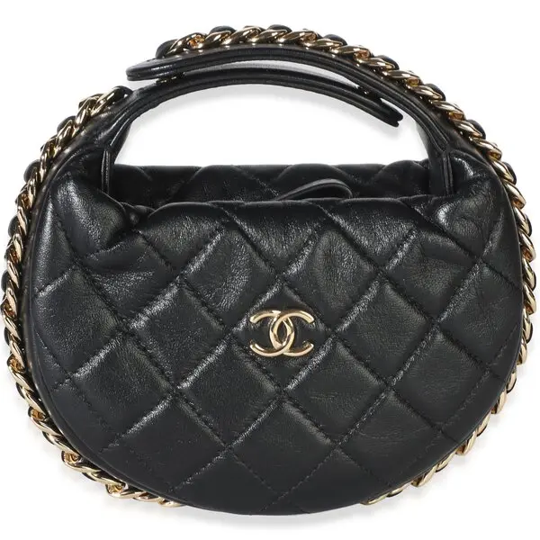 Chanel Quilted Lambskin Chain Around Pouch Hobo