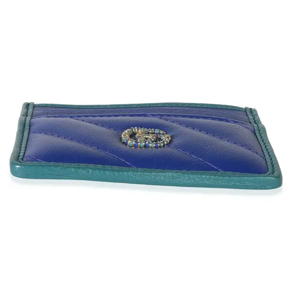 Gucci Matelasse Calfskin Torchon Marmont Card Case